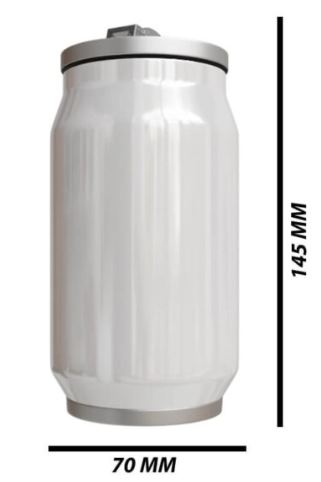 Stainless Steel can 250ml white – Peppi's Branding
